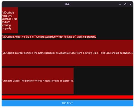 Adaptive Width And Md Bg Color Properties Of MDLabel Are Not Working Correctly Issue