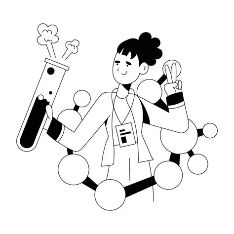 Trendy Lab Assistant 26529227 Vector Art At Vecteezy