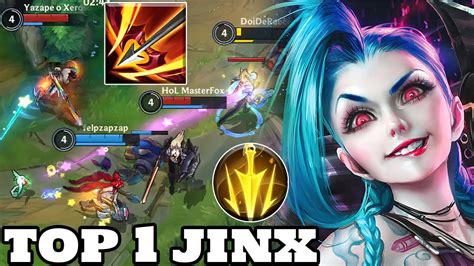 Wild Rift Jinx Top 1 Jinx Gameplay Rank Grandmaster Youtube