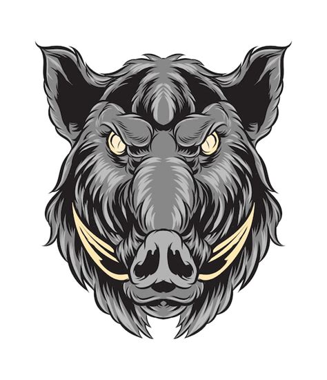 Premium Vector Hog Head Isolated