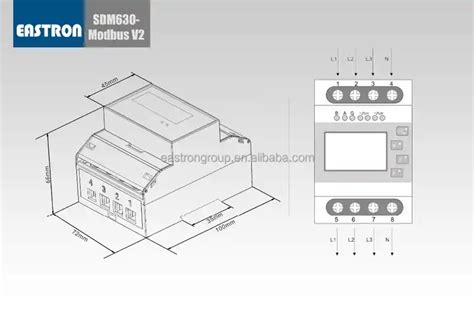 เครองวดพลงงานไฟฟา Modbus RS485 SDM630 Modbus V2เครองวดพลงงานระยะ3เฟสอจฉรยะเครองวด