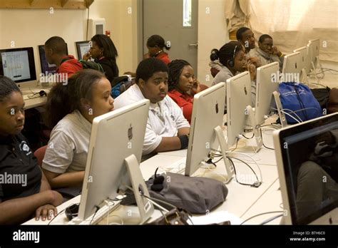 High School Computer Lab Class At The Detroit Community School A Charter School In Brightmoor A