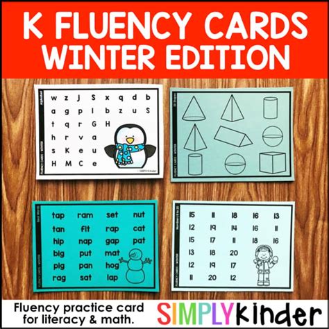 Winter Fluency Activities Kindergarten Math And Literacy Shapes