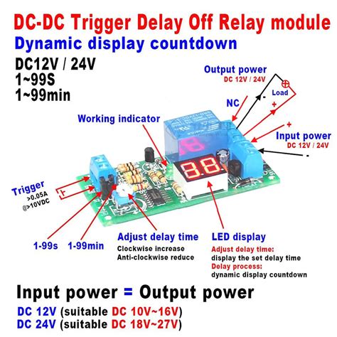 2016 Dc 24v Led Display Digital Delay Timer Control Switch Turn Off