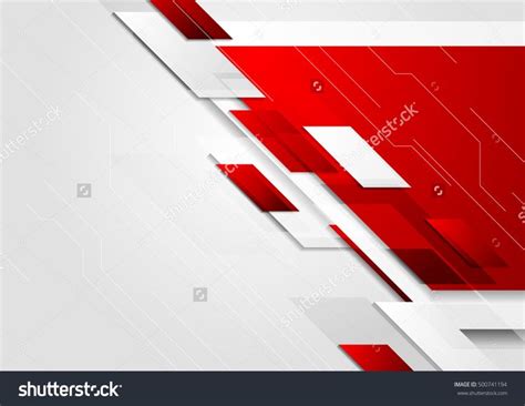 Абстрактный технический корпоративный красный и серый стоковая векторная графика без