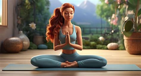 Premium Photo Girl Sitting In Lotus Position Yoga Sport And Fitness