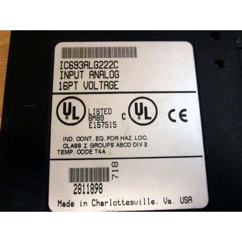 GEFanuc IC ALG C Pt Analog Voltage Input Module Crack In Casing Used Mara Industrial