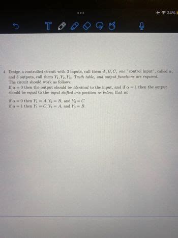 Answered Design A Controlled Circuit With Inputs Call Them A B C