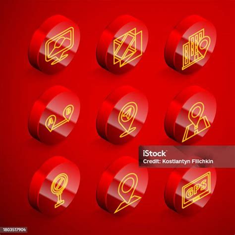 선 위치 접힌 지도 집이 있는 지도 경로 위치 정지 표지판 및 아이콘을 설정합니다 벡터 3차원 형태에 대한 스톡 벡터 아트 및 기타 이미지 Istock