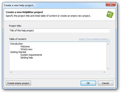 Fast Creation Of A Chm Help File Table Of Contents Helpndoc