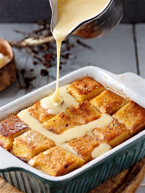 Bread Pudding In Casserole With Vanilla Sauce Useful Tips