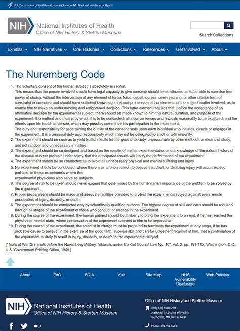 The Nuremberg Code Greg Lancaster Ministries
