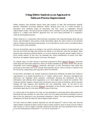 4 Defect Analysis Templates Pdf Docs Pages Word