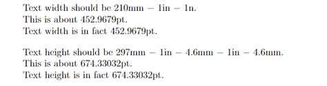 Geometry Package And Some Other Page Dimension Specifications Tex Latex Stack Exchange