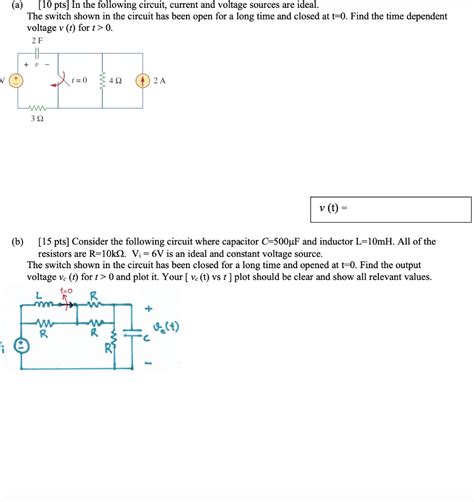 Solved A 10 Pts In The Following Circuit Current And Chegg
