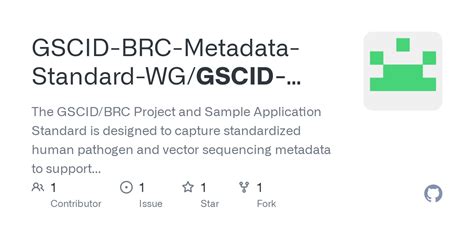 Github Gscid Brc Metadata Standard Wg Gscid Brc Project And Sample