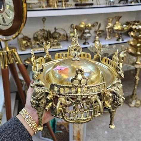 خرید و قیمت منقل برنزی سایز کوچک درب دار 3 سایز بزرگ تر هم موجود