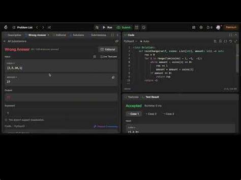 Coin Change Leetcode Python Youtube