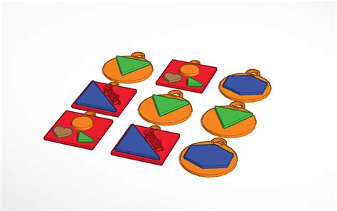 3d Design Keyring Prototype Tinkercad