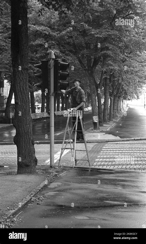 Oslo June Karl Johansgate In Oslo On A Hot Summer Day Here