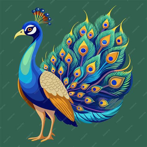 Peacock Clipart Vector Illustration Premium Ai Generated Vector