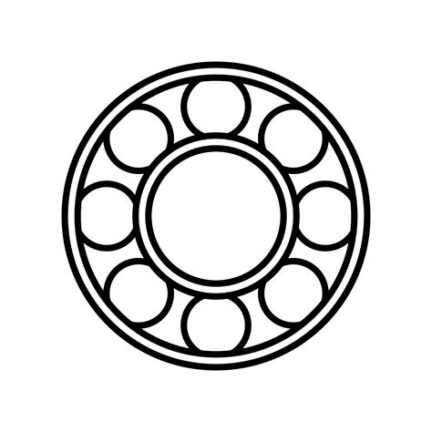 Bearing Outline Icon Black And White Vector Item From Set Dedicated