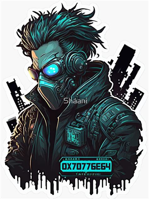 Cyberpunk Hackers Sticker For Sale By Shaani Redbubble