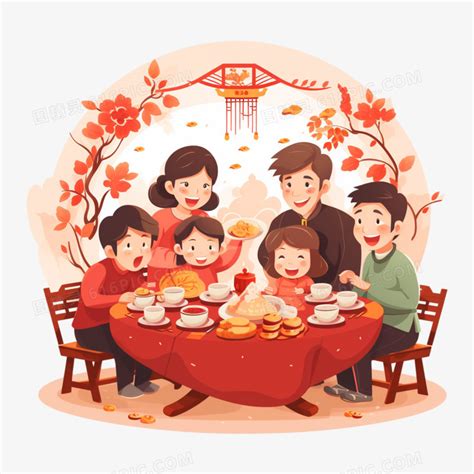 中国一家人吃团圆饭图片免费下载png素材编号158i8je2y图精灵