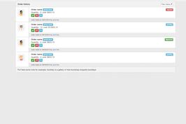 Preview Bootstrap Html Snippet Order History