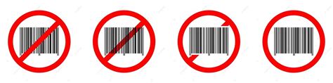 Prohibiting Barcodes Vector Illustration Of A Barcode Restriction Icon