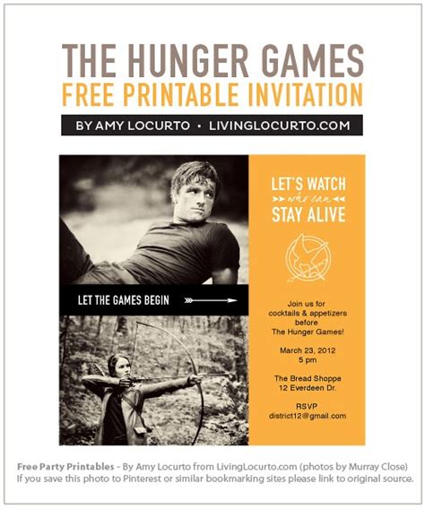 Party Wishes Hunger Game Printables