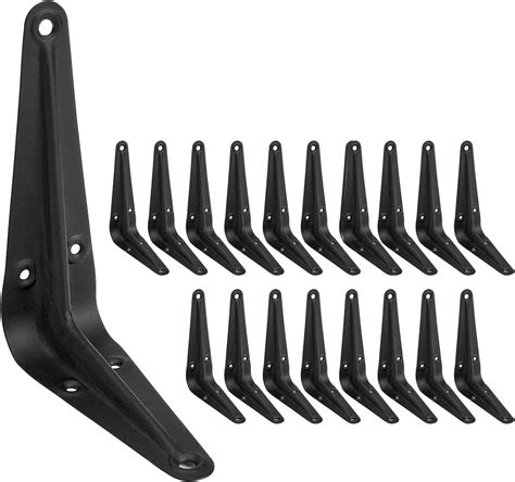 Amazon Paquete De 20 Soportes De Estante De 4 X 3 Pulgadas Soporte Flotante De Metal Negro