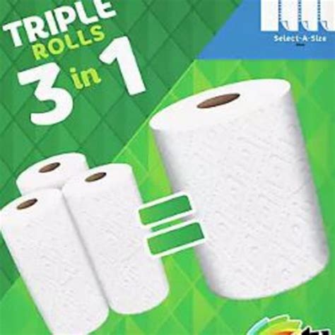 Bounty Select A Size Triple Rolls Paper Towels White 12 Ct Bigbigmart