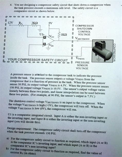 solved 6 you are designing a compressor safety circuit that shuts down