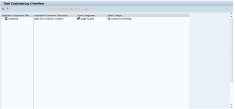 FILINV WF CUST SAP Tcode Store Inventory Workflow Customizing