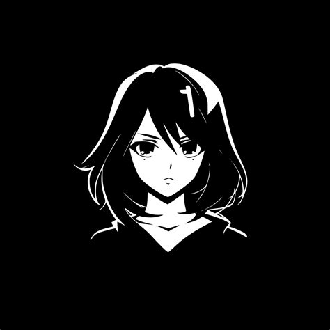 Anime Black And White Isolated Icon Vector Illustration 24567176