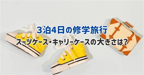 修学旅行3泊4日用スーツケースの大きさは何リットル？選び方とおすすめ9選も紹介！ すぎるーむ