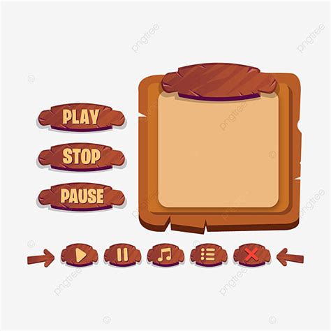 User Interface Design Vector Design Images Wooden Circles Graphical User Interface Gui Play