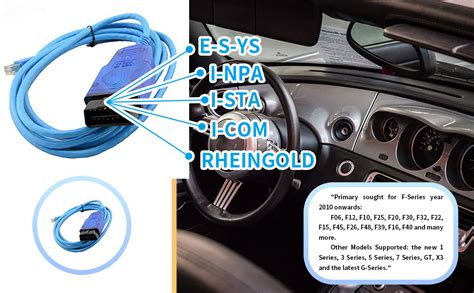 enet ethernet cable r45j bule obd obdii obd2 interface coding f series