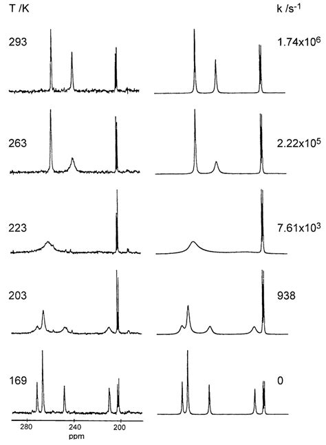 Variable Temperature 13 C Nmr Spectra Of [rh 4 Co 6 µ Me 2 Pch 2
