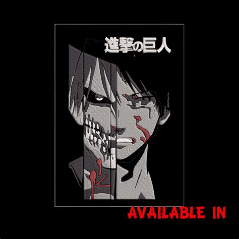 Eren Yeager Embroidery Design Aot Embroidery Embroidery Fi Inspire
