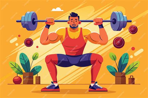 Premium Vector Vector Dumbbell Squat To Overhead Press Exercise Clipart