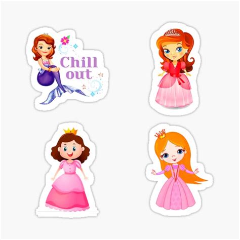 Beautiful Princess Sticker Set T Idea Sticker For Sale By