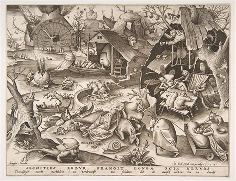 Pieter Van Der Heyden Sloth Desidia From The Series The Seven