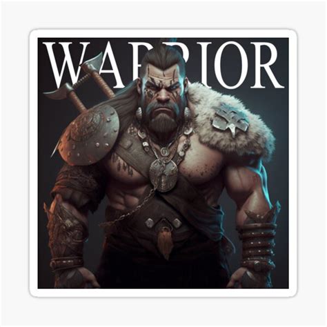 Warrior Unique Sticker For Sale By Mindy Art Redbubble