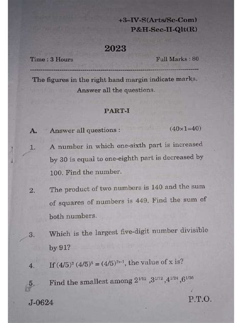 Maths Pyq Pdf