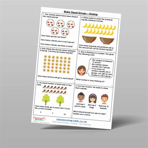 Year 2 Recognise Equal Groups Prior Learning Resource Classroom Secrets