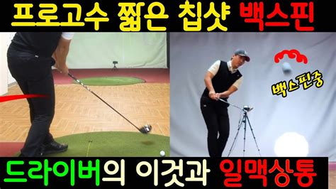 골프고수 짧은칩샷 백스핀 법칙과 드라이버 고수의 스윙 같은점 Youtube