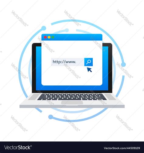 Search Button And Click Bar For Browser Royalty Free Vector