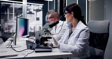 Electronic Lab Factory Worker Stock Image Image Of Chip Testing
